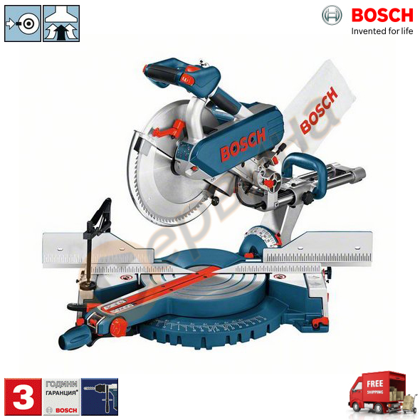 Настолен циркуляр Bosch GCM 12 SD 0601B23508 - 1800W - | Bosch синя ...