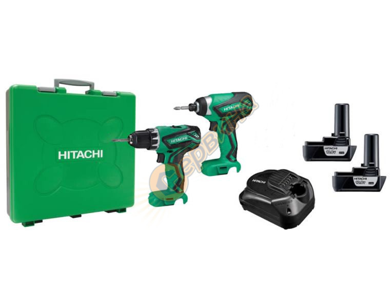 Комплект акумулаторни винтоверти-бормашини HiKoki-Hitachi KC10DML - 10.8 V/1.5Ah Li-Ion ...