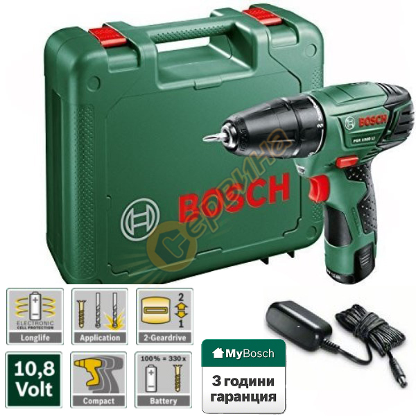 Акумулаторна ударна бормашина Bosch PSB 1080 Li-2 06039A4120 - 10.8V/1 ...