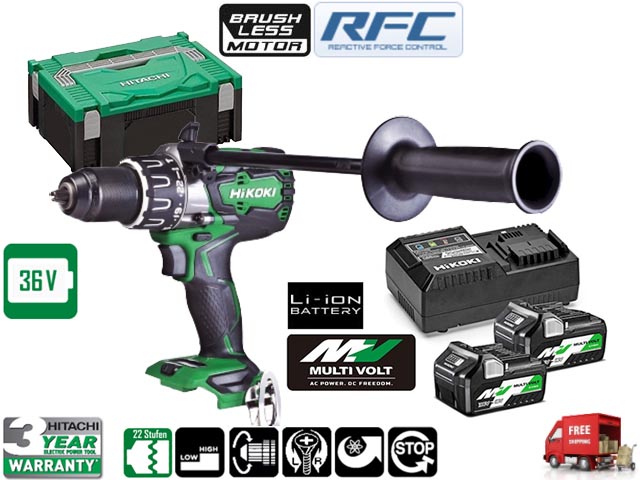 Акумулаторен винтоверт HiKoki-Hitachi DS36DA-W2 - 36V/2.5Ah Li-Ion ...