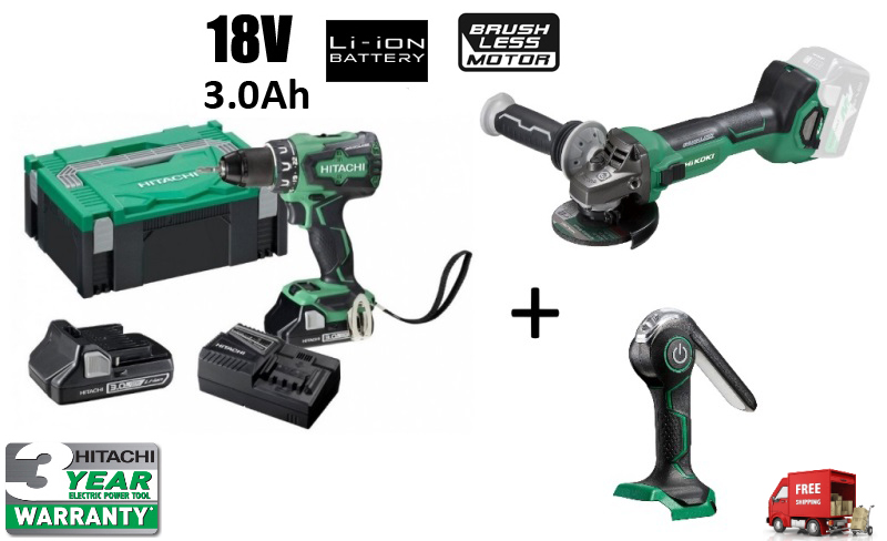 Акумулаторен винтоверт HiKoki-Hitachi DS18DBSL - 18V/3.0Ah Li-Ion ...