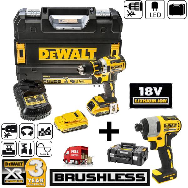 Акумулаторен винтоверт - бормашина DeWalt DCD790D2 + Акумулаторен ...