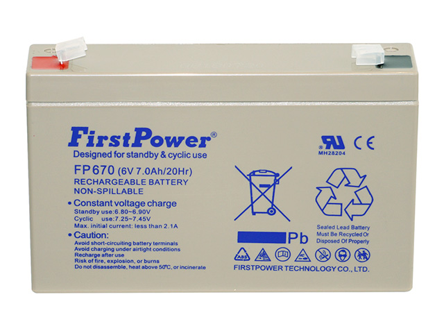 Акумулатор UPS Vrla FirstPower FP670 - 6V/7Ah - | VRLA акумулатори ...