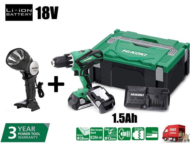 Акумулаторен винтоверт - бормашина HiKoki-Hitachi DS18DJL - 18V/1.5Ah ...