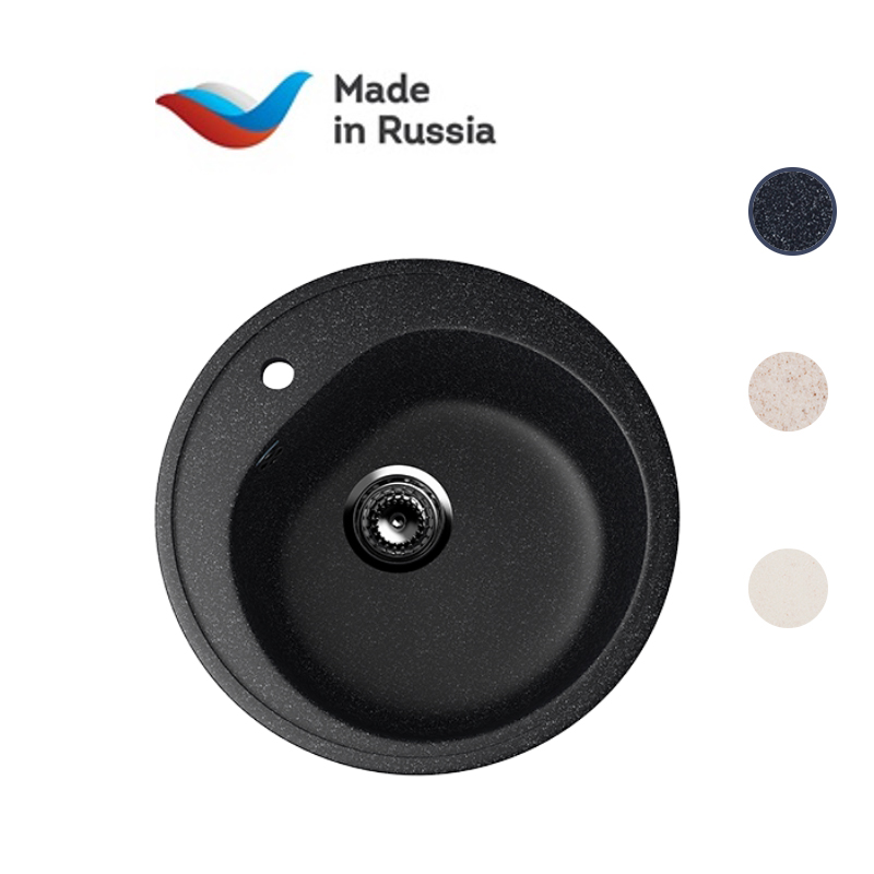 Гранитна мивка за вграждане черна Ulgran U-101/308 - 50см - | Мивки от инокс и синтентичен ...