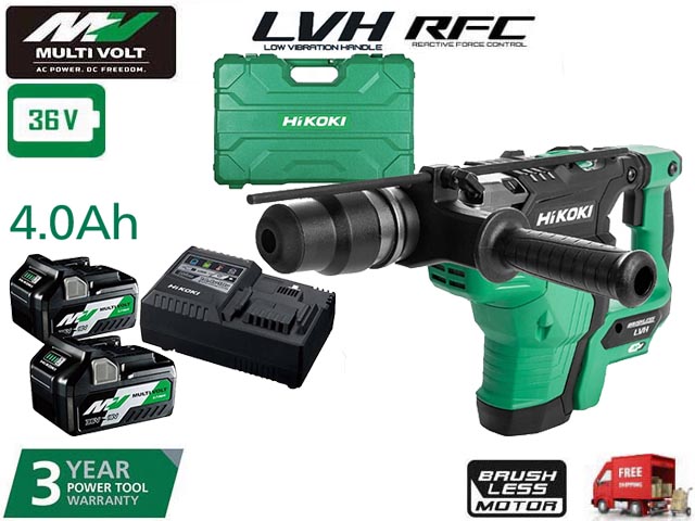 Акумулаторен перфоратор HiKoki-Hitachi DH36DMA-W2Z - 36V/4.0Ah Li-Ion ...