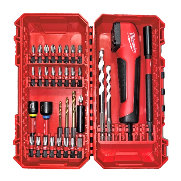 Комплект ъглова приставка с накрайници и свредла Milwaukee 4932493653 ...