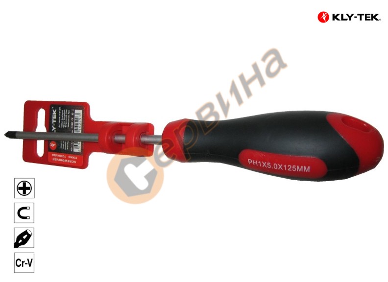 Отвертка Phillips PH1x5.0x150мм Kly-Tek KY5150 - | Отвертки ...